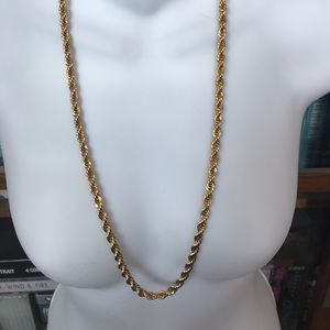 Vintage | Jewelry | Vintage Gold Rope Chain | Poshmark